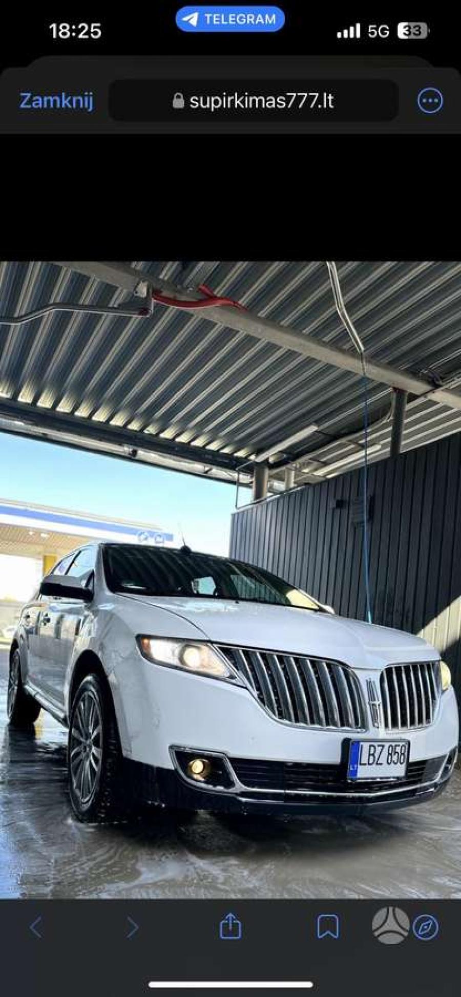 Balts Lincoln MKX 2012 Viļņa, ar dzinēja tilpumu 3.70 L un nobraukumu 278 tūkst. km par 2600 €, foto 7 vietnē AUTOMOTO.COM.LV