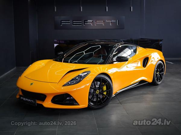 Dzeltens Lotus Emira 2023 Tallina, ar dzinēja tilpumu 3.50 L un nobraukumu 16 tūkst. km par 117900 €, foto 1 vietnē AUTOMOTO.COM.LV