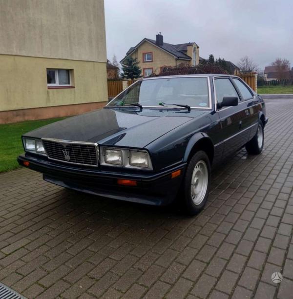 Zils Maserati Biturbo 1984 Šauļi, ar dzinēja tilpumu 2.50 L un nobraukumu 63 tūkst. km par 9900 €, foto 1 vietnē AUTOMOTO.COM.LV