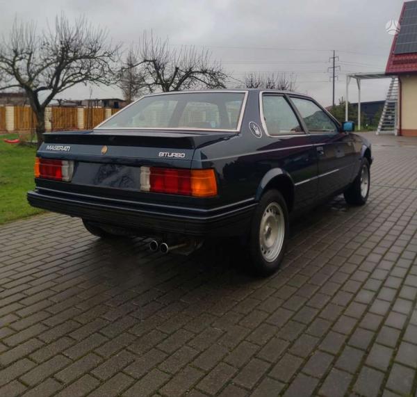 Zils Maserati Biturbo 1984 Šauļi, ar dzinēja tilpumu 2.50 L un nobraukumu 63 tūkst. km par 9900 €, foto 3 vietnē AUTOMOTO.COM.LV