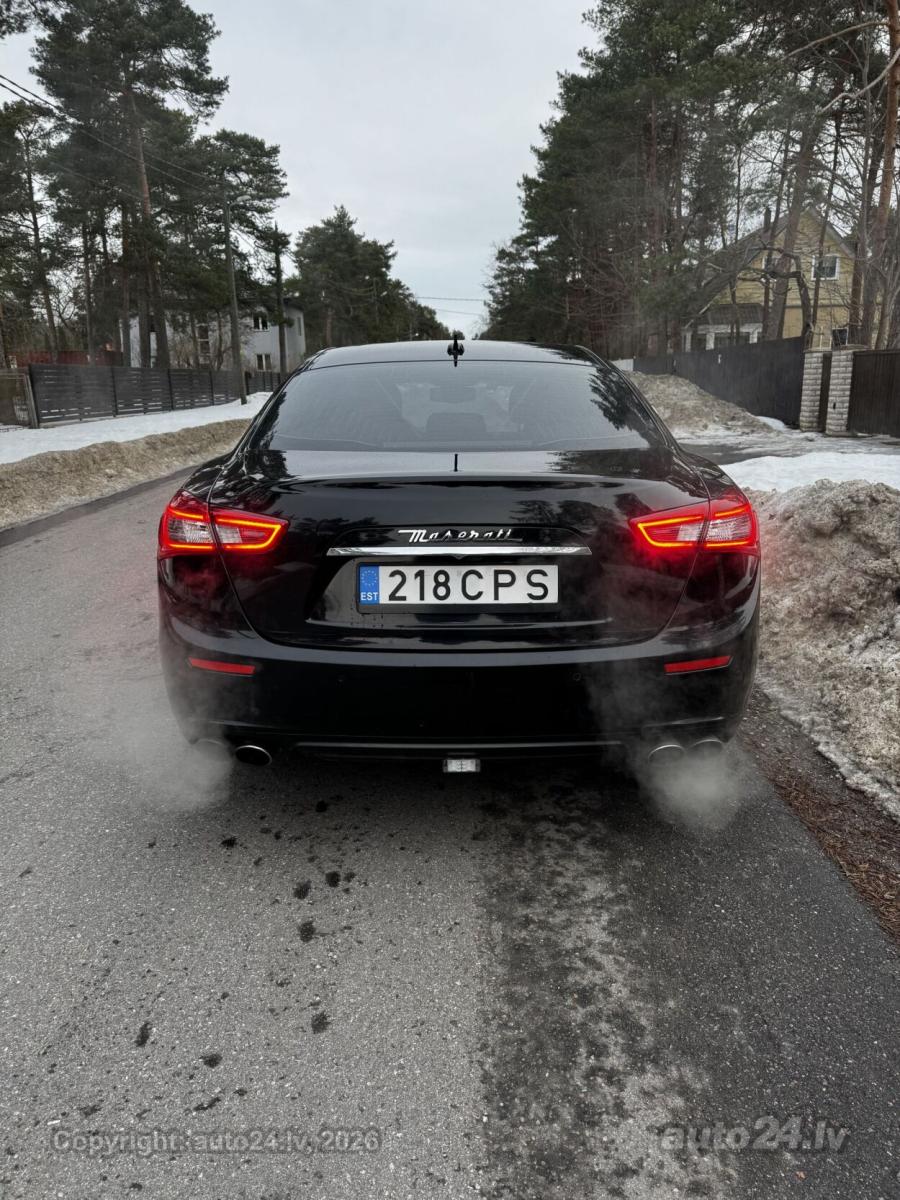 Black Maserati Ghibli 2014 in Tallinn, with an engine capacity of 3.00 L and mileage of 90 thousand km for 25900 €, photo 6 on AUTOMOTO.COM.LV