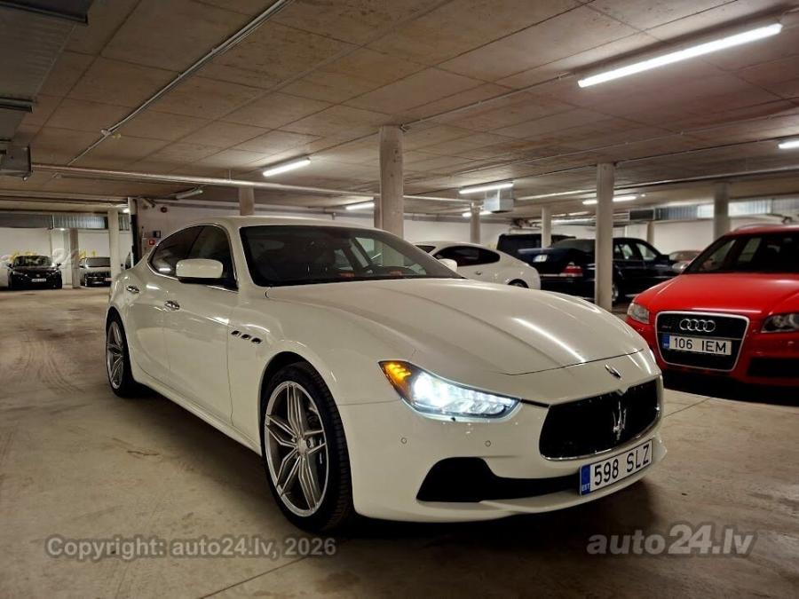 White Maserati Ghibli 2014 in Tallinn, with an engine capacity of 3.00 L and mileage of 35 thousand km for 31900 €, photo 5 on AUTOMOTO.COM.LV