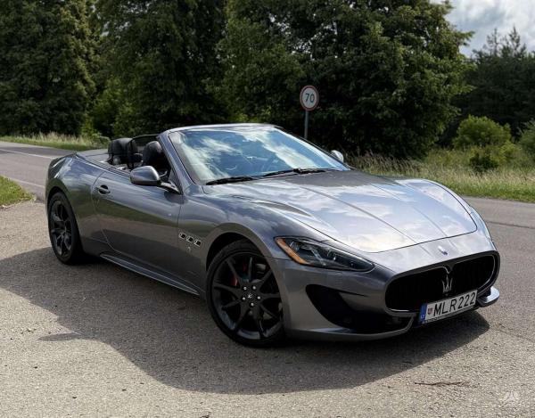 Pelēks Maserati GranCabrio 2014 Viļņa, ar dzinēja tilpumu 4.69 L un nobraukumu 47 tūkst. km par 52000 €, foto 1 vietnē AUTOMOTO.COM.LV