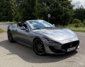 Grey Maserati GranCabrio 2014 in Vilnius, with an engine capacity of 4.69 L and mileage of 47 thousand km for 52000 €, photo  on AUTOMOTO.COM.LV