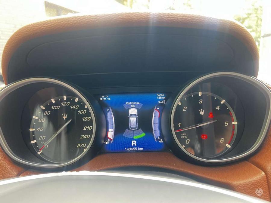 Blue Maserati Levante 2016 in Vilnius, with an engine capacity of 3.00 L and mileage of 146 thousand km for 21450 €, photo 23 on AUTOMOTO.COM.LV