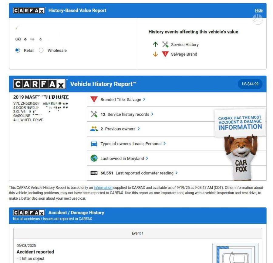 Синий Мазерати Леванте 2019 в Алитус, объемом двигателя 2.98 л и пробегом 107 тыс. км за 11600 €, фото 18 на AUTOMOTO.COM.LV