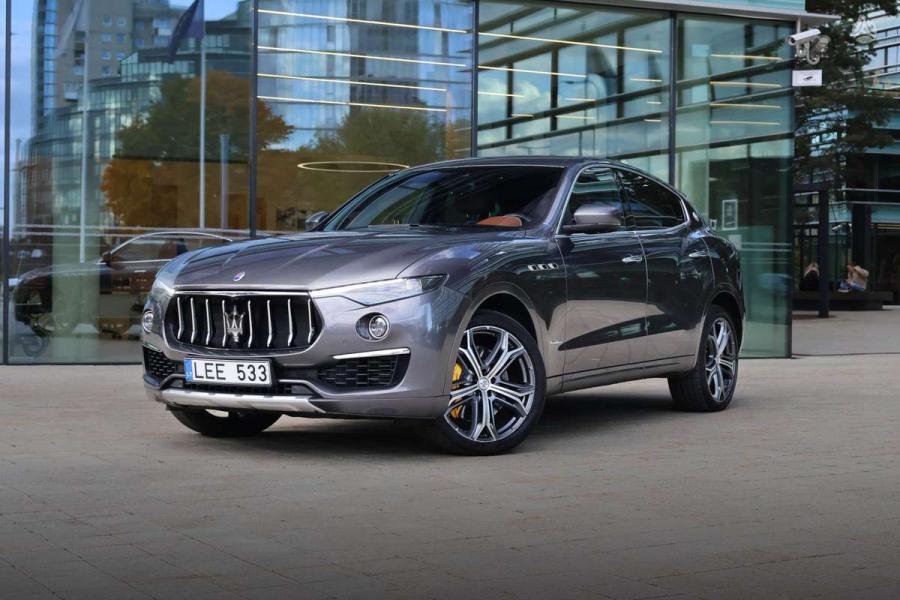 Grey Maserati Levante 2019 in Vilnius, with an engine capacity of 2.98 L and mileage of 179 thousand km for 41500 €, photo 1 on AUTOMOTO.COM.LV