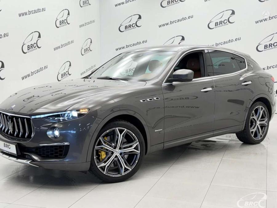 Grey Maserati Levante 2019 in Vilnius, with an engine capacity of 2.98 L and mileage of 187 thousand km for 24900 €, photo 1 on AUTOMOTO.COM.LV