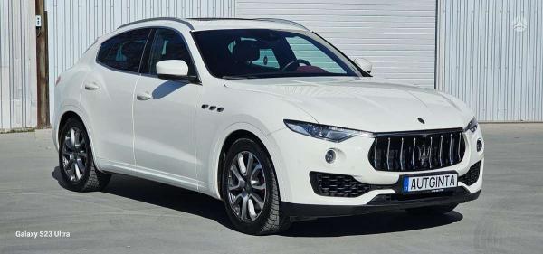 White Maserati Levante 2017 in Klaipeda, with an engine capacity of 3.00 L and mileage of 123 thousand km for 19200 €, photo 1 on AUTOMOTO.COM.LV