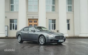 Grey Maserati Quattroporte 2009 in Tallinn, with an engine capacity of 4.20 L and mileage of 77 thousand km for 21990 €, photo 3 on AUTOMOTO.COM.LV