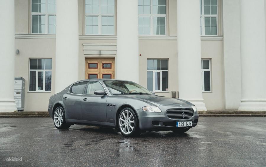Grey Maserati Quattroporte 2009 in Tallinn, with an engine capacity of 4.20 L and mileage of 77 thousand km for 21990 €, photo 17 on AUTOMOTO.COM.LV