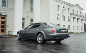 Grey Maserati Quattroporte 2009 in Tallinn, with an engine capacity of 4.20 L and mileage of 77 thousand km for 21990 €, photo 19 on AUTOMOTO.COM.LV