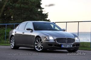 Pelēks Maserati Quattroporte 2009 Tallina, ar dzinēja tilpumu 4.20 L un nobraukumu 86 tūkst. km par 13990 €, foto  vietnē AUTOMOTO.COM.LV