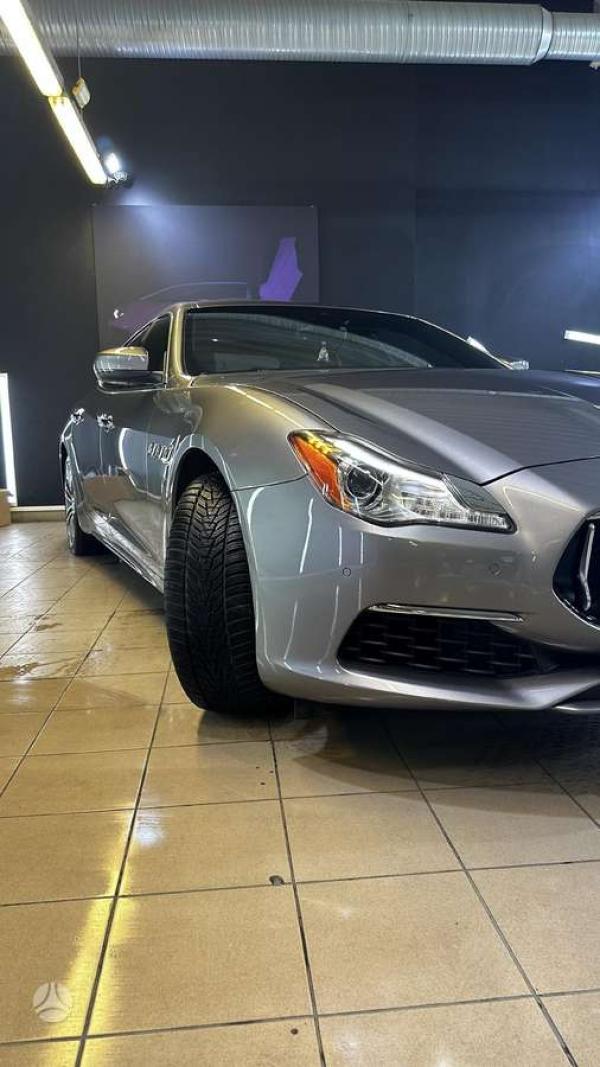 Grey Maserati Quattroporte 2017 in Vilnius, with an engine capacity of 2.98 L and mileage of 97 thousand km for 21800 €, photo 5 on AUTOMOTO.COM.LV