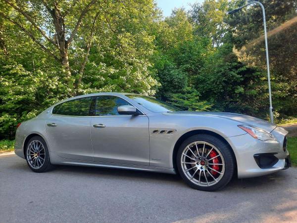 Grey Maserati Quattroporte 2017 in Kaunas, with an engine capacity of 2.98 L and mileage of 92 thousand km for 22000 €, photo 8 on AUTOMOTO.COM.LV