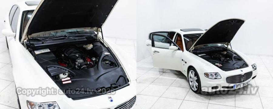 White Maserati Quattroporte 2007 in Tallinn, with an engine capacity of 4.20 L and mileage of 133 thousand km for 12000 €, photo 5 on AUTOMOTO.COM.LV
