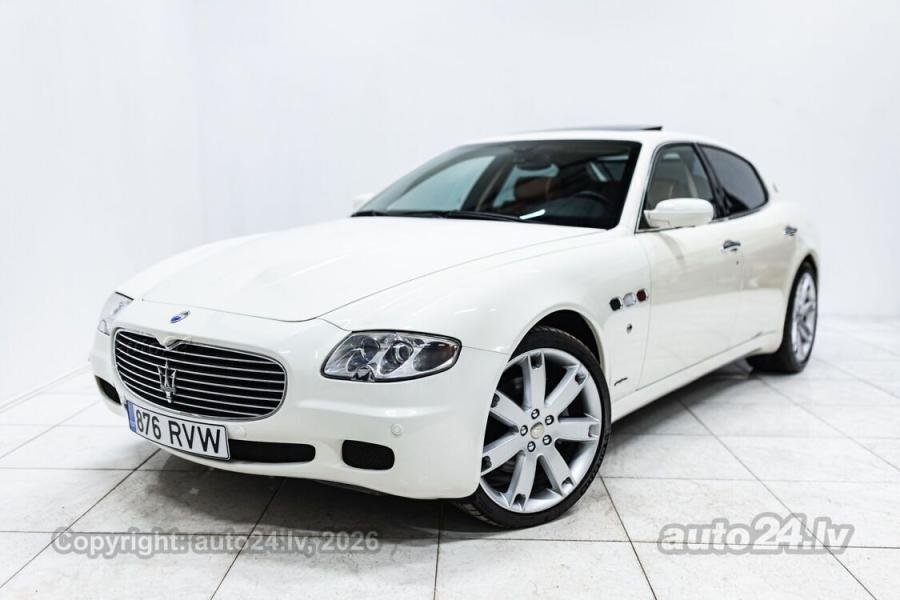White Maserati Quattroporte 2007 in Tallinn, with an engine capacity of 4.20 L and mileage of 133 thousand km for 12000 €, photo 6 on AUTOMOTO.COM.LV
