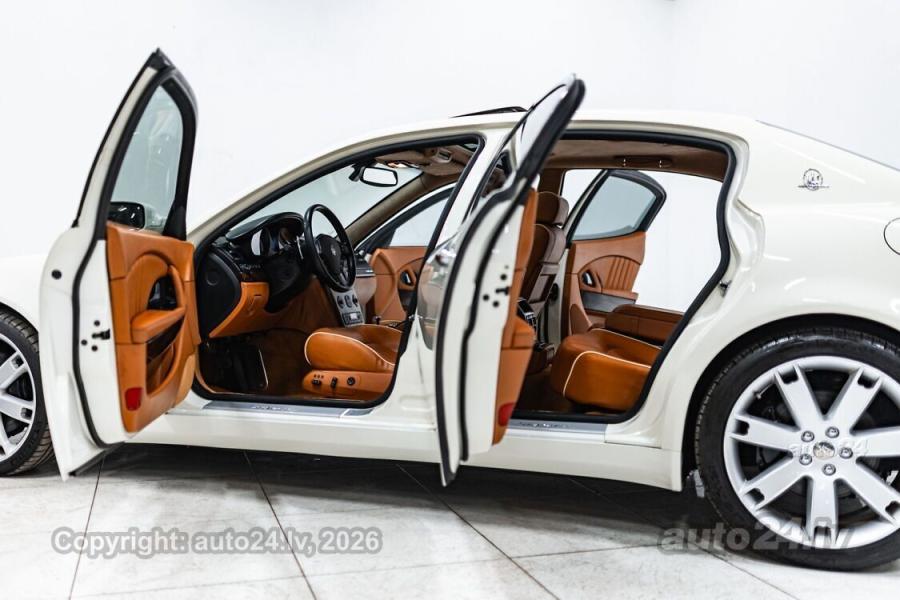 White Maserati Quattroporte 2007 in Tallinn, with an engine capacity of 4.20 L and mileage of 133 thousand km for 12000 €, photo 10 on AUTOMOTO.COM.LV