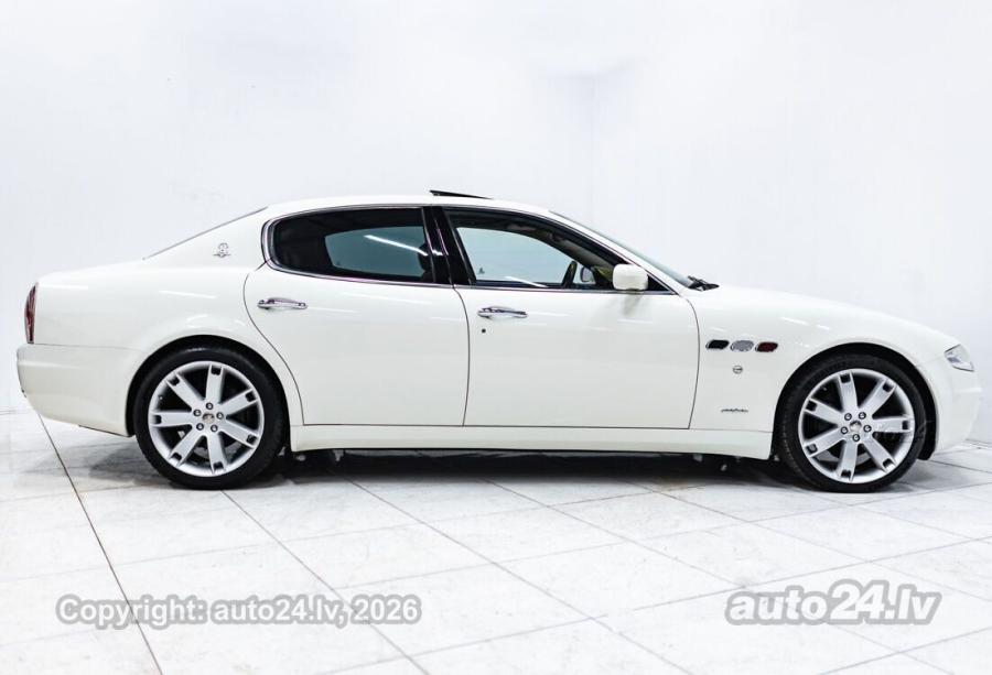 White Maserati Quattroporte 2007 in Tallinn, with an engine capacity of 4.20 L and mileage of 133 thousand km for 12000 €, photo 15 on AUTOMOTO.COM.LV