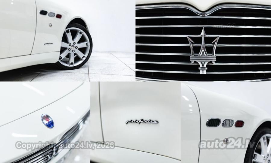 White Maserati Quattroporte 2007 in Tallinn, with an engine capacity of 4.20 L and mileage of 133 thousand km for 12000 €, photo 16 on AUTOMOTO.COM.LV