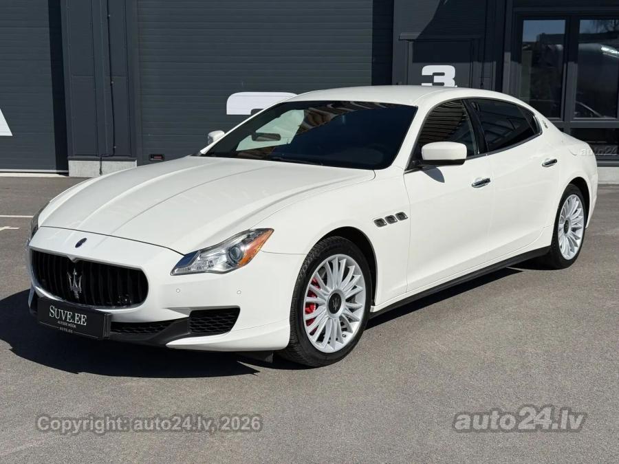 White Maserati Quattroporte 2014 in Tallinn, with an engine capacity of 3.00 L and mileage of 63 thousand km for 19995 €, photo 3 on AUTOMOTO.COM.LV