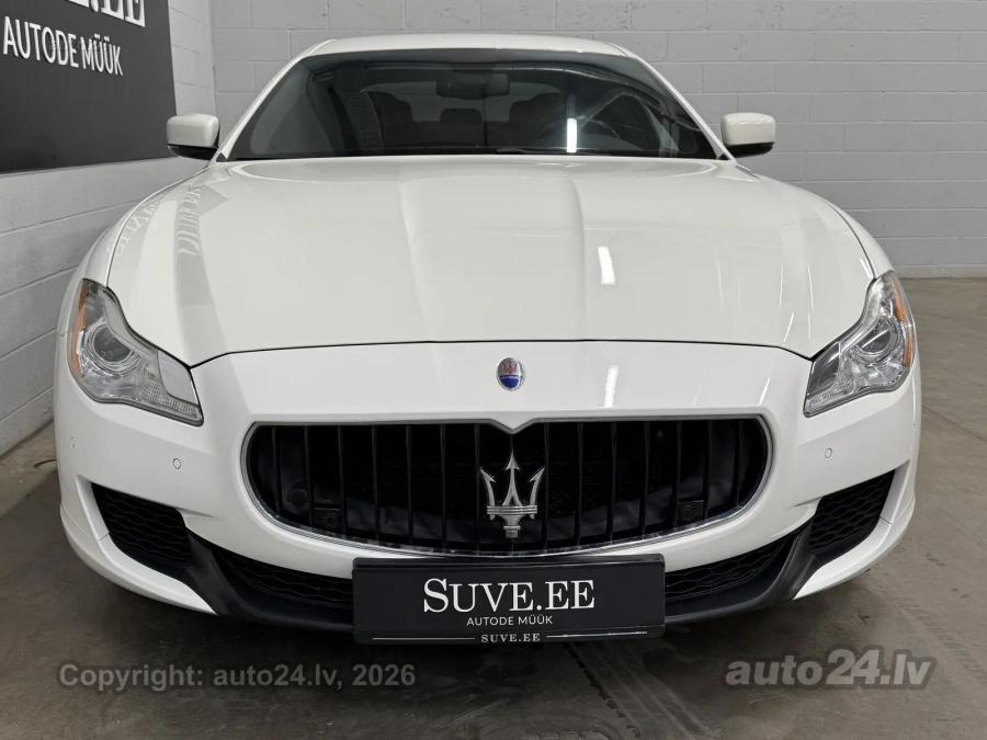 White Maserati Quattroporte 2014 in Tallinn, with an engine capacity of 3.00 L and mileage of 63 thousand km for 19995 €, photo 4 on AUTOMOTO.COM.LV