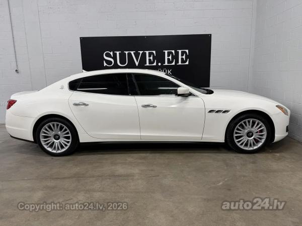 White Maserati Quattroporte 2014 in Tallinn, with an engine capacity of 3.00 L and mileage of 63 thousand km for 19995 €, photo 6 on AUTOMOTO.COM.LV