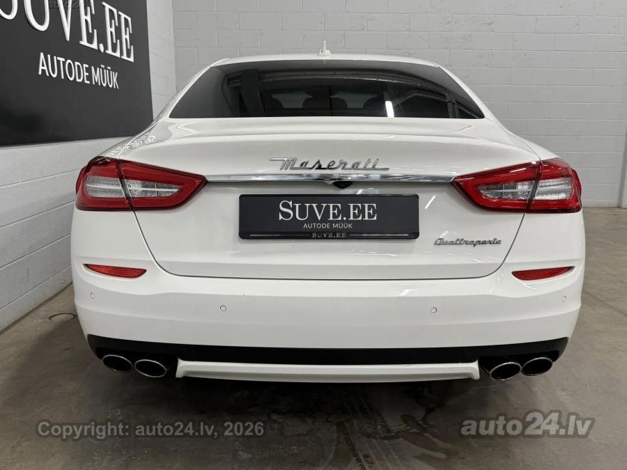 White Maserati Quattroporte 2014 in Tallinn, with an engine capacity of 3.00 L and mileage of 63 thousand km for 19995 €, photo 9 on AUTOMOTO.COM.LV