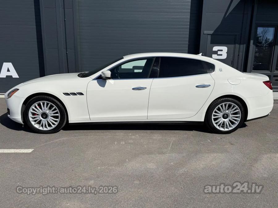 White Maserati Quattroporte 2014 in Tallinn, with an engine capacity of 3.00 L and mileage of 63 thousand km for 19995 €, photo 28 on AUTOMOTO.COM.LV