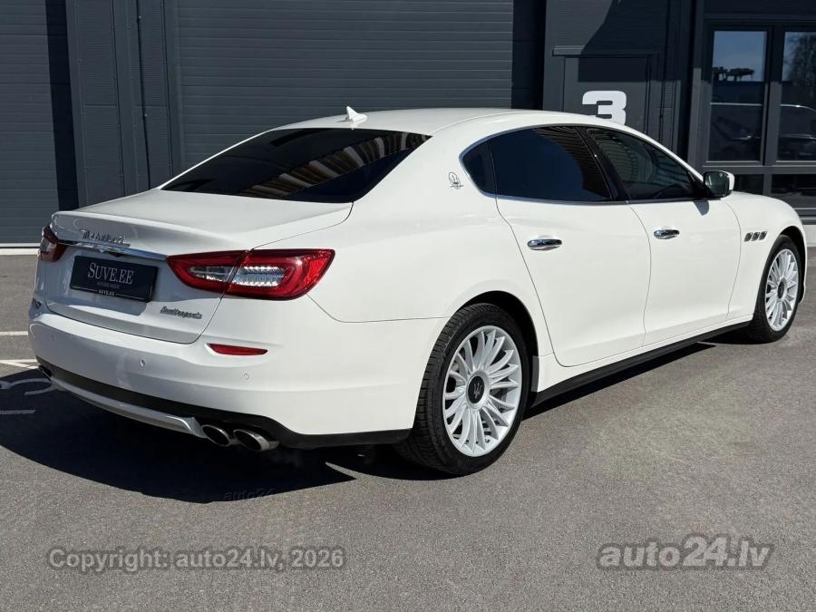 White Maserati Quattroporte 2014 in Tallinn, with an engine capacity of 3.00 L and mileage of 63 thousand km for 19995 €, photo 29 on AUTOMOTO.COM.LV