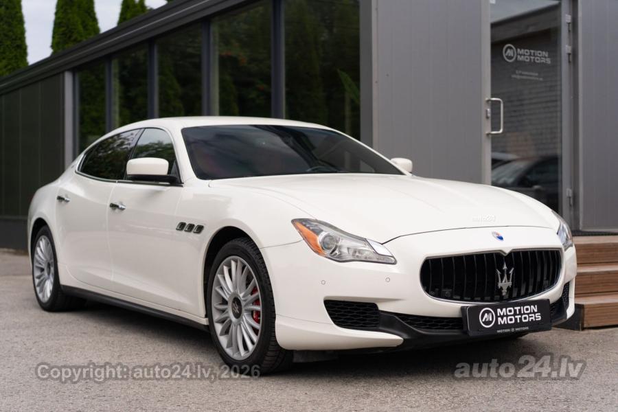 White Maserati Quattroporte 2014 in Tallinn, with an engine capacity of 3.00 L and mileage of 63 thousand km for 19900 €, photo 1 on AUTOMOTO.COM.LV