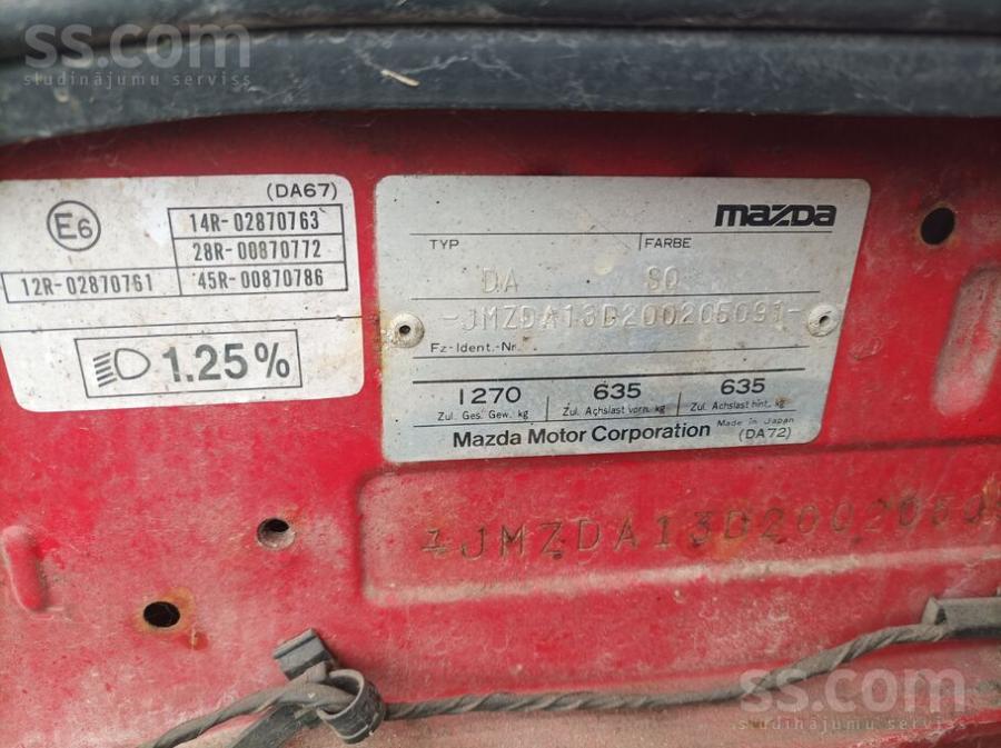 Sarkans Mazda 121 1989 Kuldīga, ar dzinēja tilpumu 1.20 L un nobraukumu 0 tūkst. km par 600 €, foto 10 vietnē AUTOMOTO.COM.LV
