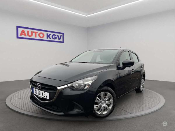 Black Mazda 2 2015 in Vilnius, with an engine capacity of 1.50 L and mileage of 103 thousand km for 4999 €, photo 1 on AUTOMOTO.COM.LV