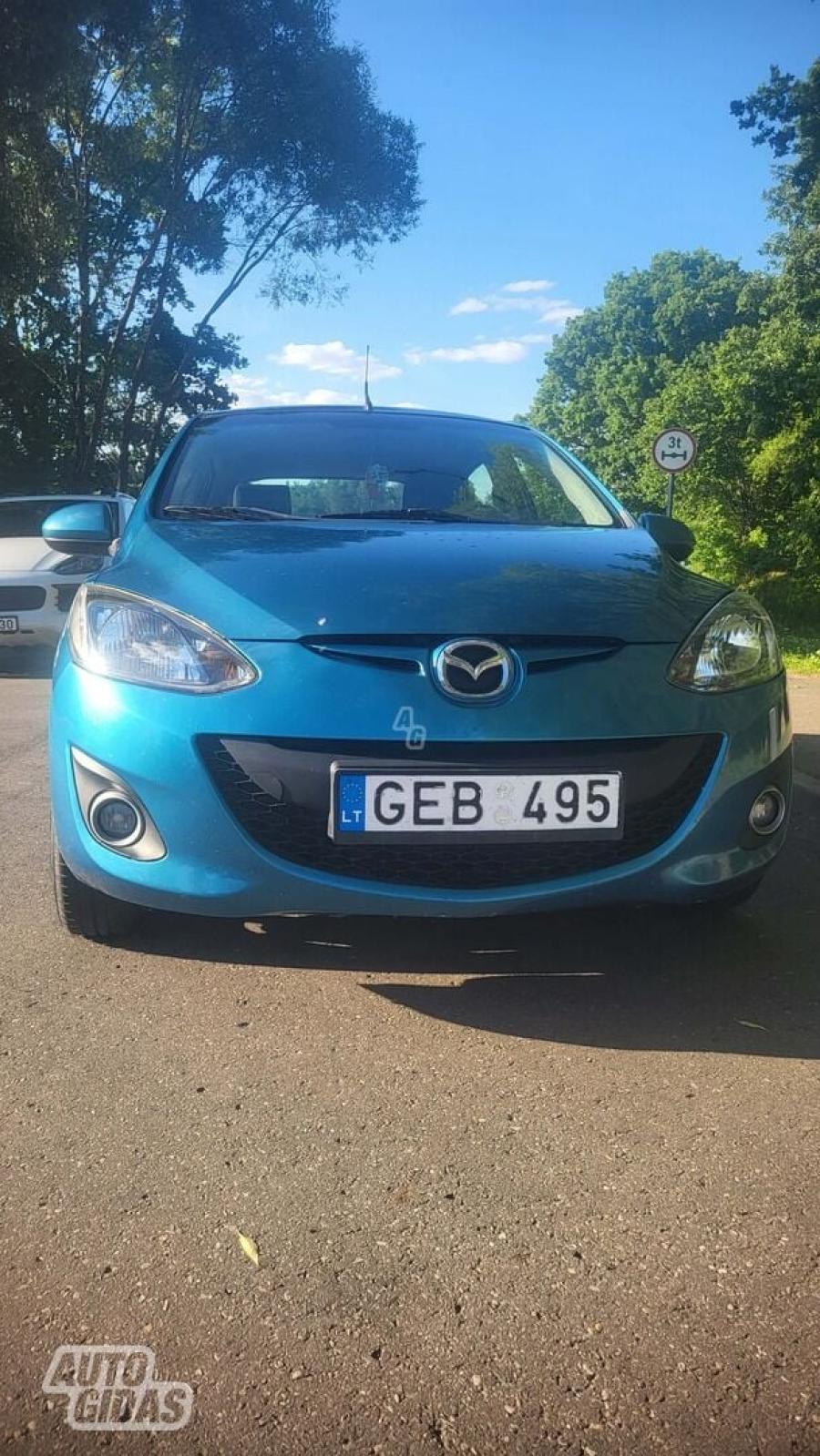 Zils Mazda 2 2011 Panevēža, ar dzinēja tilpumu 1.30 L un nobraukumu 185 tūkst. km par 2499 €, foto 1 vietnē AUTOMOTO.COM.LV