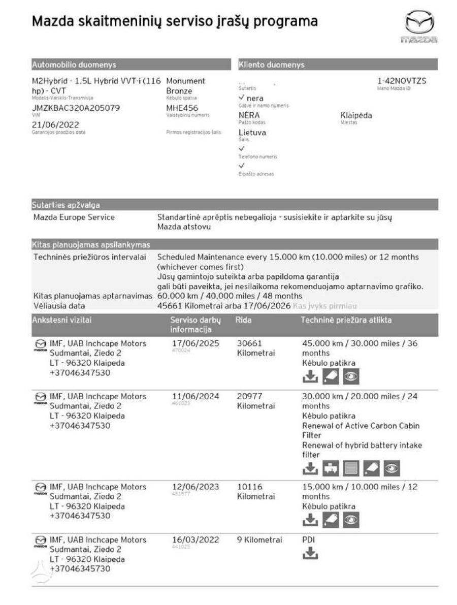 Brūns Mazda 2 2022 Viļņa, ar dzinēja tilpumu 1.49 L un nobraukumu 40 tūkst. km par 16900 €, foto 26 vietnē AUTOMOTO.COM.LV