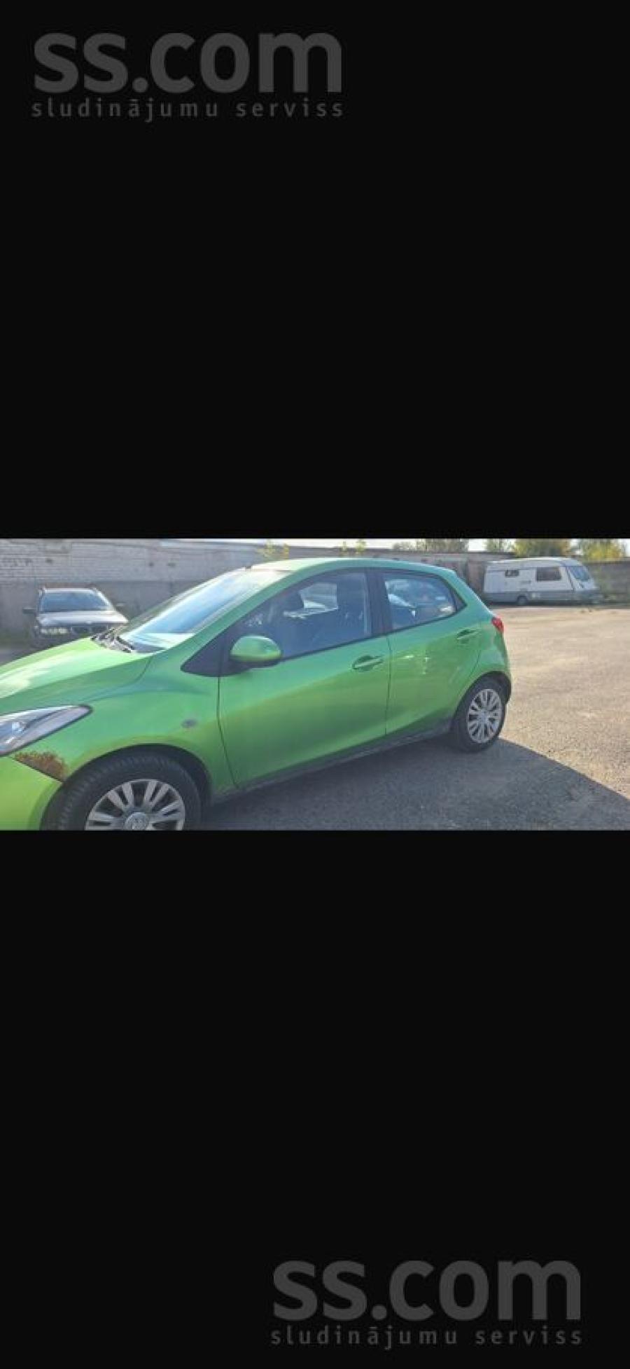Zaļš Mazda 2 2007 Talsi, ar dzinēja tilpumu 1.40 L un nobraukumu 215 tūkst. km par 1500 €, foto 3 vietnē AUTOMOTO.COM.LV