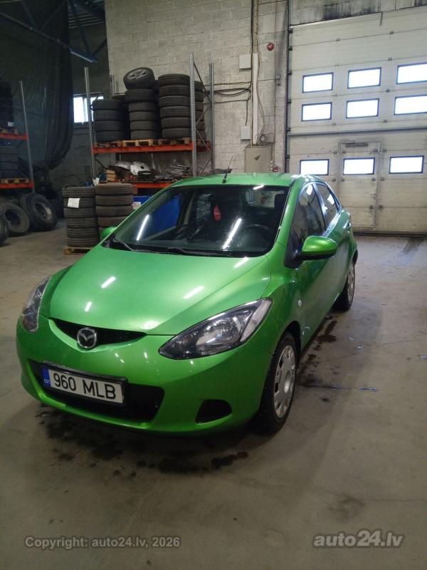 Green Mazda 2 2008 in Tallinn, with an engine capacity of 1.30 L and mileage of 143 thousand km for 1600 €, photo 1 on AUTOMOTO.COM.LV