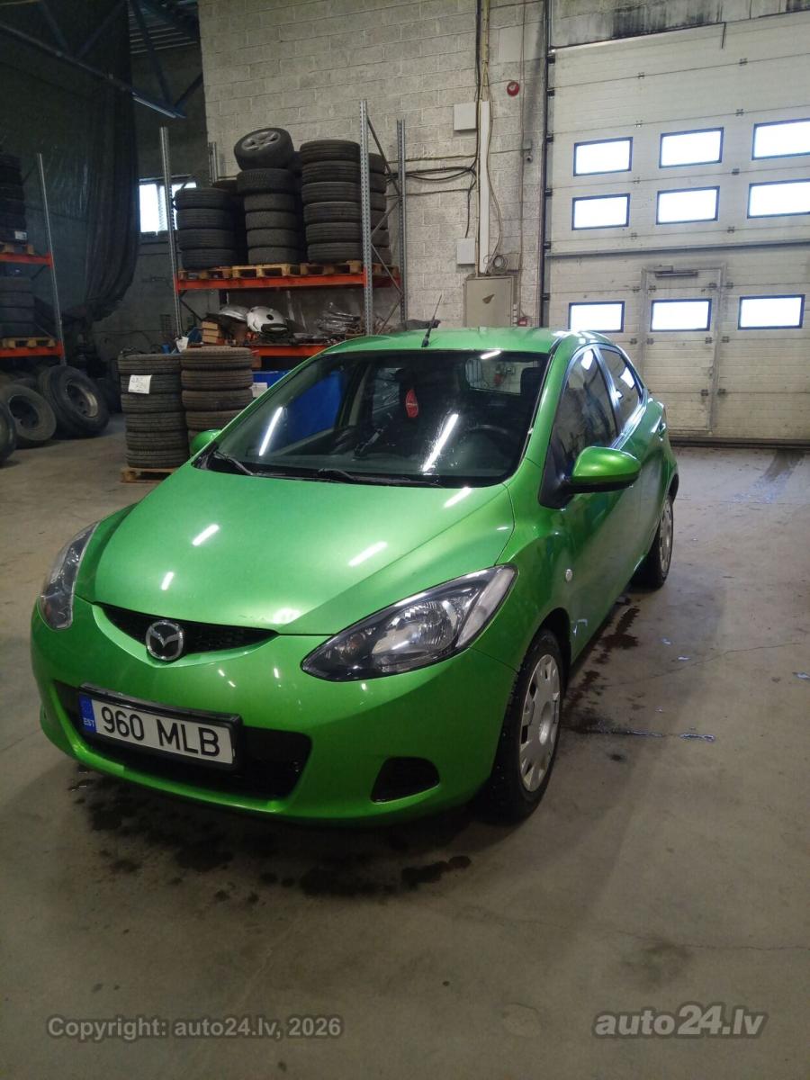 Green Mazda 2 2008 in Tallinn, with an engine capacity of 1.30 L and mileage of 143 thousand km for 1600 €, photo 1 on AUTOMOTO.COM.LV