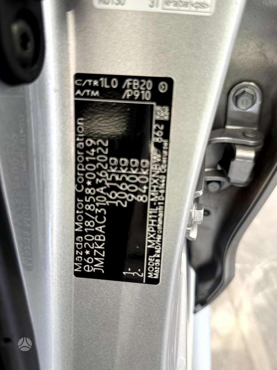 Grey Mazda 2 2024 in Panevezys, with an engine capacity of 1.50 L and mileage of 21 thousand km for 16400 €, photo 27 on AUTOMOTO.COM.LV