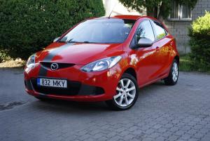 Red Mazda 2 2008 in Parnu, with an engine capacity of 1.30 L and mileage of 198 thousand km for 2300 €, photo  on AUTOMOTO.COM.LV