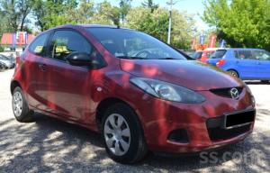 Sarkans Mazda 2 2008 Rīga, ar dzinēja tilpumu 1.40 L un nobraukumu 208 tūkst. km par 2450 €, foto  vietnē AUTOMOTO.COM.LV