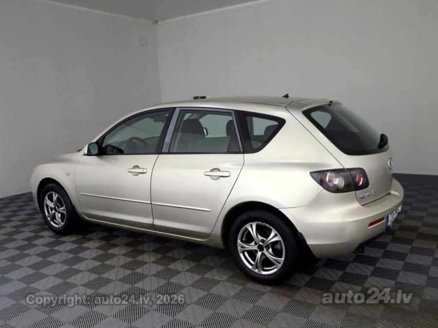 Beige Mazda 3 2006 in Tallinn, with an engine capacity of 1.60 L and mileage of 92 thousand km for 1399 €, photo 5 on AUTOMOTO.COM.LV