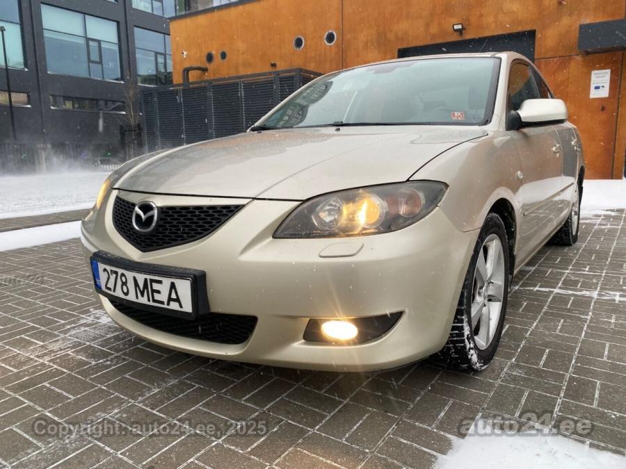 Beige Mazda 3 2004 in Tallinn, with an engine capacity of 1.60 L and mileage of 259 thousand km for 790 €, photo 1 on AUTOMOTO.COM.LV