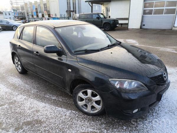 Black Mazda 3 2007 in Tukums, with an engine capacity of 1.60 L and mileage of 340 thousand km for 600 €, photo 3 on AUTOMOTO.COM.LV
