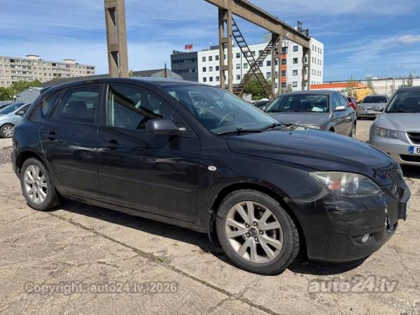 Black Mazda 3 2008 in Tallinn, with an engine capacity of 1.60 L and mileage of 253 thousand km for 799 €, photo 1 on AUTOMOTO.COM.LV