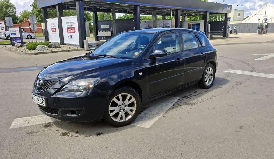Черный Мазда 3 2008 в Клайпеда, объемом двигателя 1.60 л и пробегом 169 тыс. км за 1250 €, фото 1 на AUTOMOTO.COM.LV