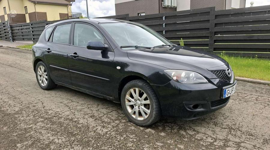 Черный Мазда 3 2008 в Клайпеда, объемом двигателя 1.60 л и пробегом 169 тыс. км за 1250 €, фото 4 на AUTOMOTO.COM.LV