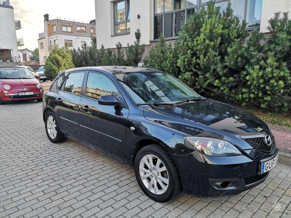 Black Mazda 3 2008 in Klaipeda, with an engine capacity of 1.60 L and mileage of 160 thousand km for 2500 €, photo 2 on AUTOMOTO.COM.LV