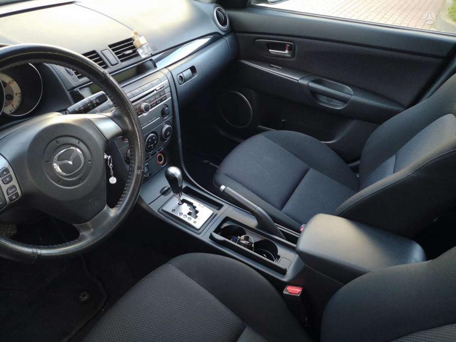 Melns Mazda 3 2008 Klaipėda, ar dzinēja tilpumu 1.60 L un nobraukumu 160 tūkst. km par 2500 €, foto 13 vietnē AUTOMOTO.COM.LV