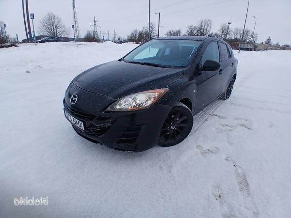 Black Mazda 3 2010 in Tallinn, with an engine capacity of 1.60 L and mileage of 241 thousand km for 2900 €, photo 1 on AUTOMOTO.COM.LV